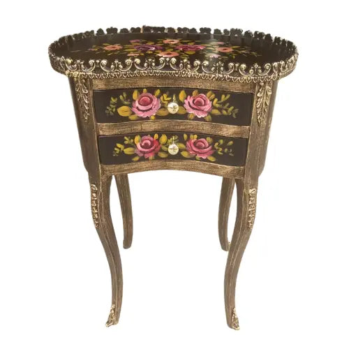 Petal Paradise Kidney Wooden Table | Doorpey.com