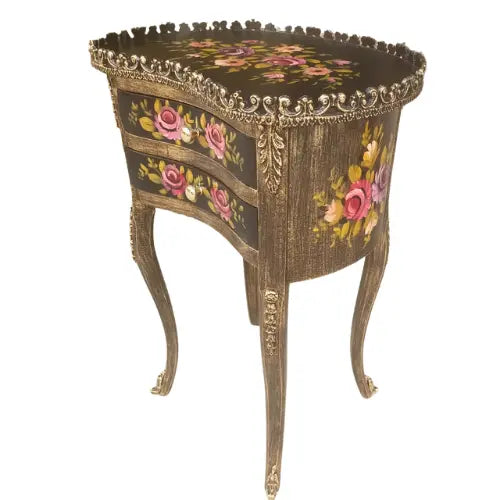 Petal Paradise Kidney Wooden Table | Doorpey.com