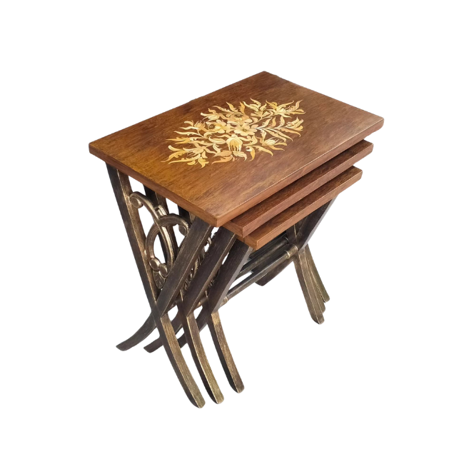 Rustic Harmony Wooden Nesting Table | Doorpey.com